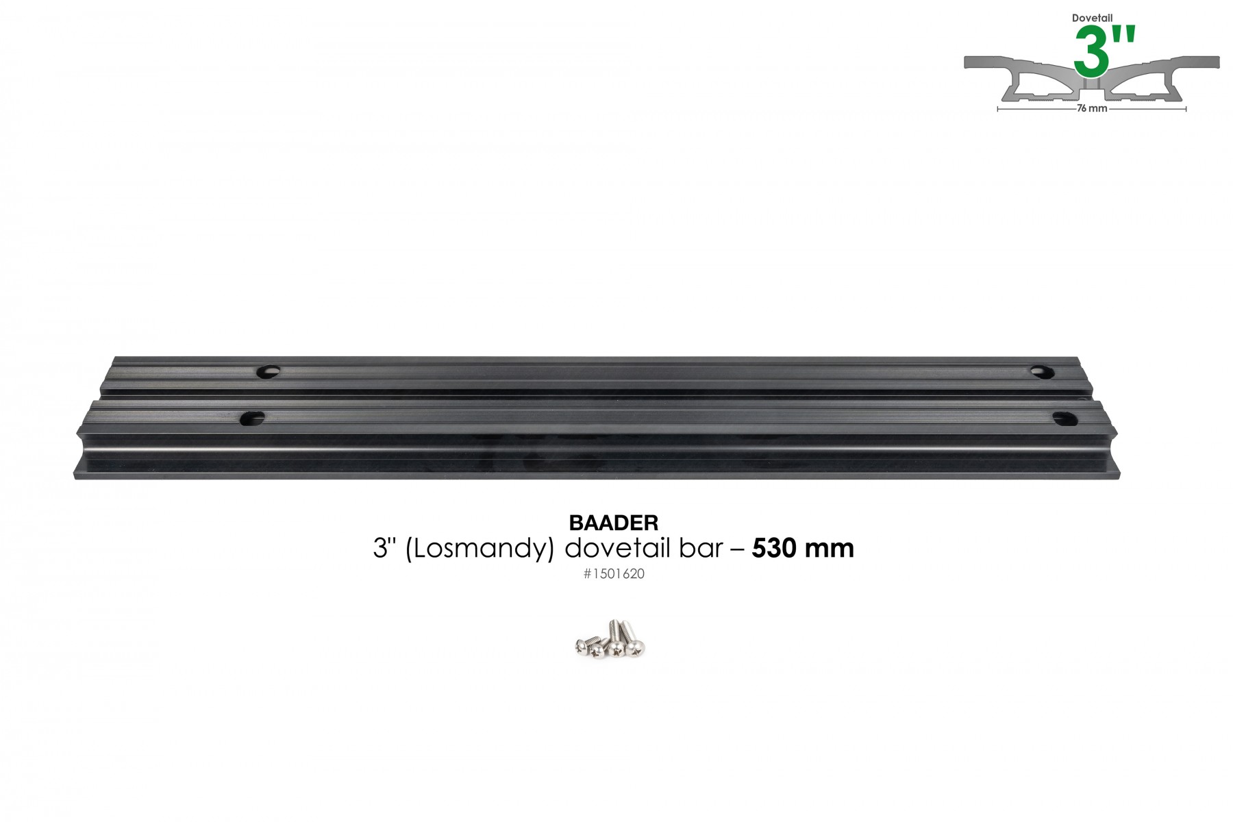 Baader 3" Dove Tail Bar 530mm (20,5") | First Light Optics